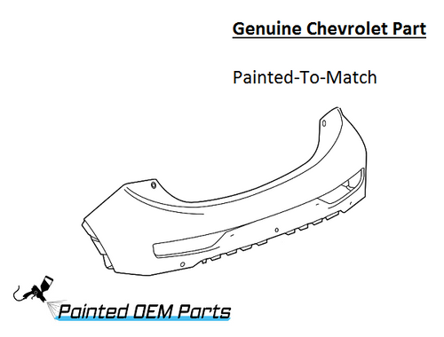 Painted 2017-2021 Chevrolet Bolt Rear Bumper Cover | Genuine OEM