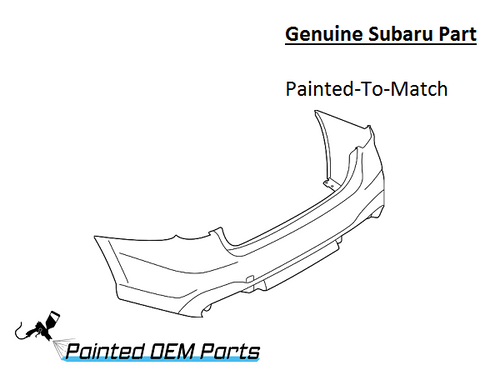 Painted 2020-2025 Subaru Legacy Rear Bumper Cover | Genuine OEM