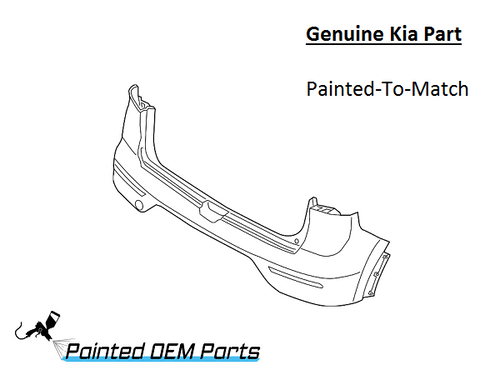 Painted 2017-2019 Kia Niro Rear Bumper Cover | Genuine OEM