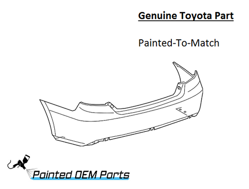 Painted 2015-2017 Toyota Camry Rear Bumper Cover | Genuine OEM