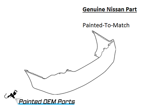 Painted 2015-2019 Nissan Versa Rear Bumper Cover | Genuine OEM