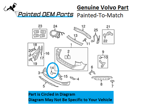Painted 2010-2017 Volvo XC60 Rear Tow Hook Cover | Genuine OEM