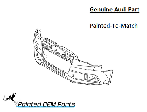 Painted 2013-2017 Audi A5 A5 Quattro Front Bumper Cover | Genuine OEM
