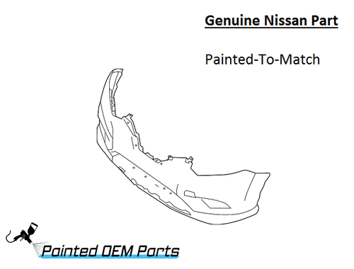 Painted 2017-2020 Nissan Rogue Front Bumper Cover | Genuine OEM
