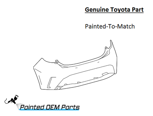 Painted 2019-2025 Toyota Corolla Rear Bumper Cover | Genuine OEM
