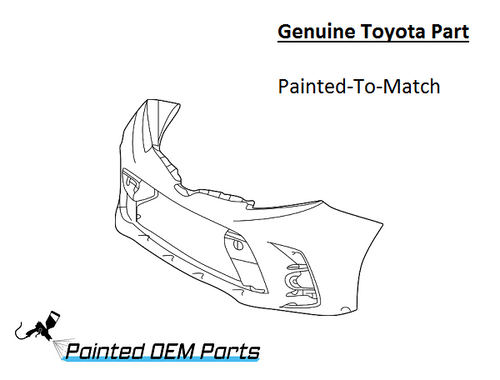 Painted 2018-2020 Toyota Sienna Front Bumper Cover | Genuine OEM