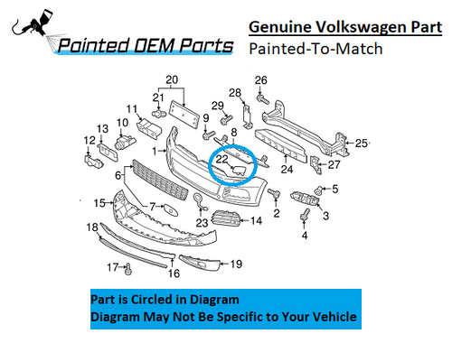 Painted 2011-2014 Volkswagen Touareg Headlamp Washer Cover | Genuine OEM