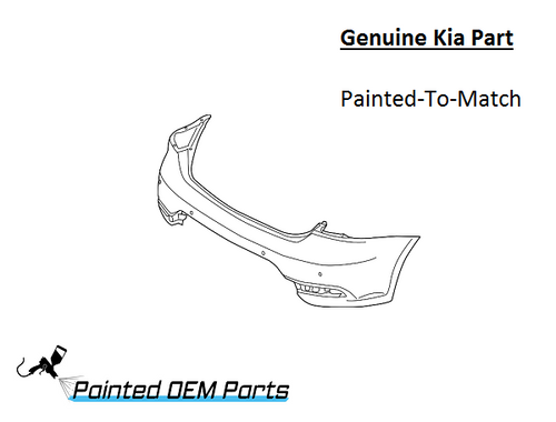 Painted 2014-2016 Kia Forte Koup Rear Bumper Cover | Genuine OEM