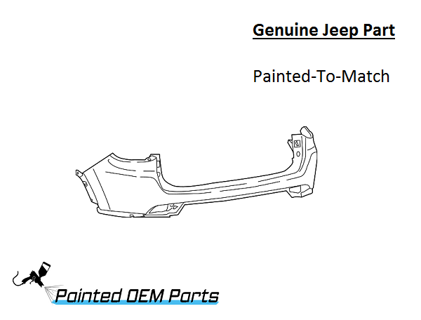 Painted 2017-2021 Jeep Compass Rear Bumper Cover | Genuine OEM