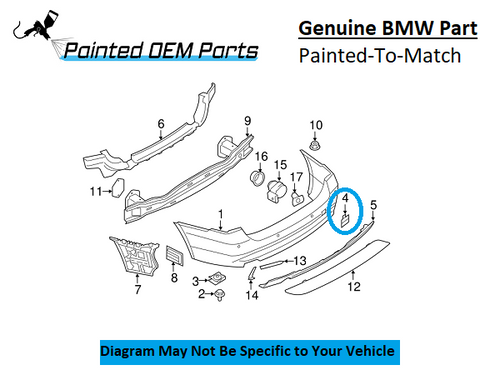 Painted 2015-2018 BMW M3 Rear Tow Hook Cover | Genuine OEM