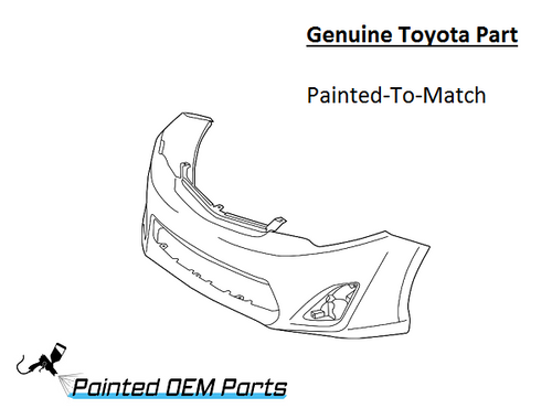Painted 2012-2014 Toyota Camry Front Bumper Cover | Genuine OEM