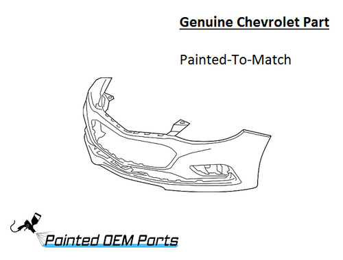 Painted 2016-2018 Chevrolet Cruze Front Bumper Cover | Genuine OEM