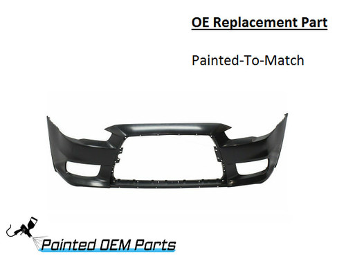 Painted 2008-2015 Mitsubishi Lancer Evolution Front Bumper Cover |OE ...