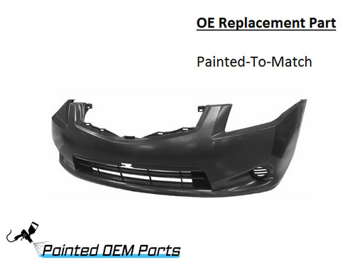 Painted 2010-2012 Nissan Sentra Front Bumper Cover | OE Replacement