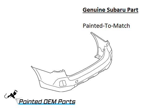 Painted 2018-2019 Subaru Outback Rear Bumper Cover | Genuine OEM