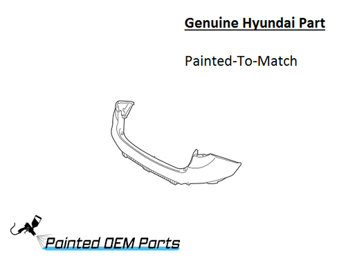 Painted 2010-2015 Hyundai Tucson Rear Bumper Cover | Genuine OEM