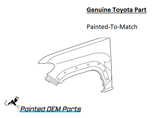 Painted 2016-2023 Toyota Tacoma Front Fender | Genuine OEM