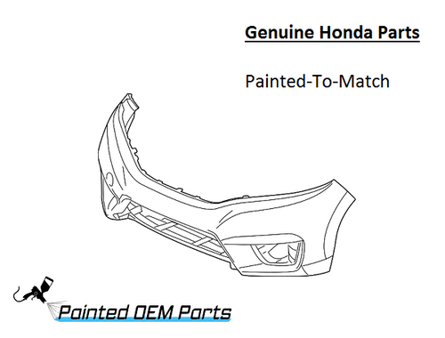 Painted 2015-2017 Honda Fit Front Bumper Cover | Genuine OEM