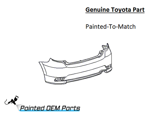 Painted 2009-2013 Toyota Matrix Rear Bumper Cover | Genuine OEM