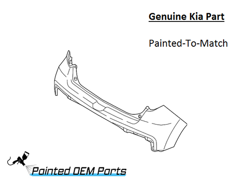Painted 2017-2019 Kia Soul Soul EV Rear Bumper Cover | Genuine OEM