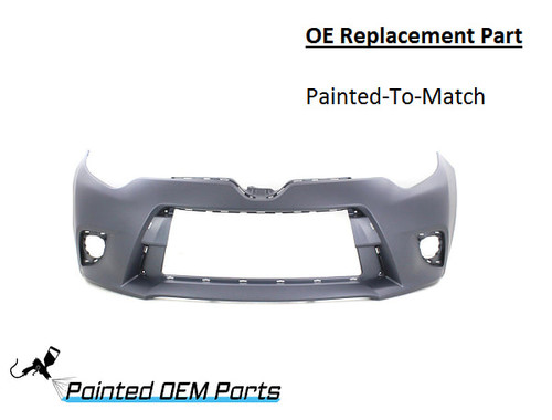 Painted 2014-2016 Toyota Corolla Front Bumper Cover | OE Replacement