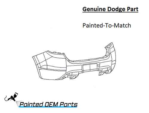 Painted 2013-2016 Dodge Dart Rear Bumper Cover | Genuine OEM