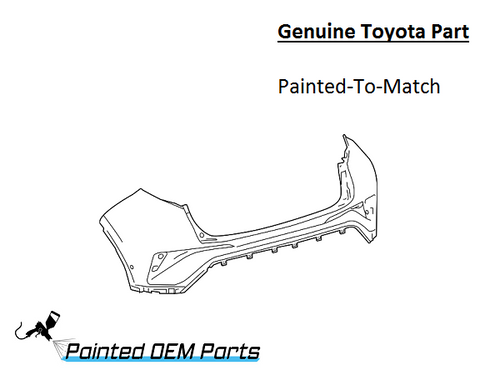 Painted 2018-2023 Toyota C-HR CHR Rear Bumper Cover | Genuine OEM