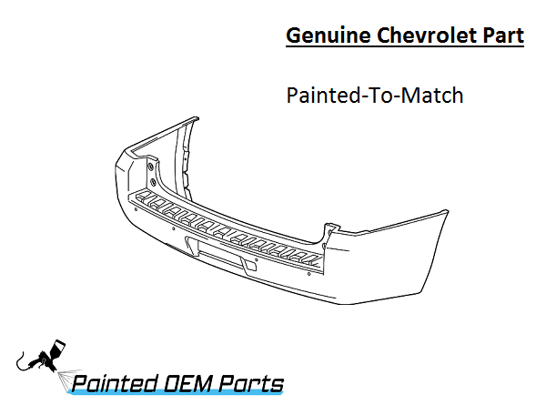 Painted 2017-2020 Chevrolet Tahoe Rear Bumper Cover | Genuine OEM
