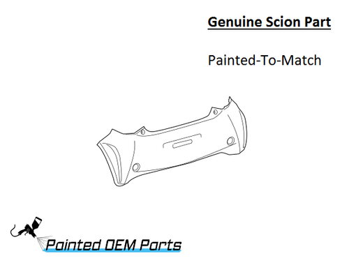 Painted 2012-2015 Scion iQ Rear Bumper Cover | Genuine OEM
