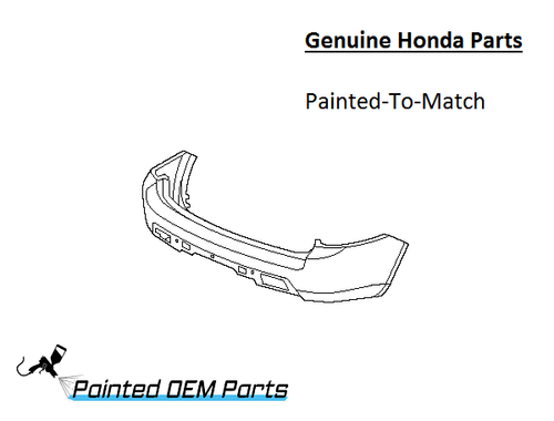 Painted 2012-2015 Honda Pilot Rear Bumper Cover | Genuine OEM