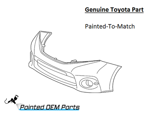 Painted 2011-2017 Toyota Sienna Front Bumper Cover | Genuine OEM