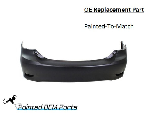 Painted 2011-2013 Toyota Corolla Rear Bumper Cover | OE Replacement