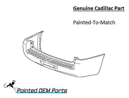 Painted 2015-2016 Cadillac Escalade ESV Rear Bumper Cover | Genuine OEM