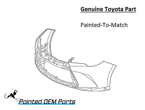Painted 2015-2017 Toyota Camry Front Bumper Cover | Genuine OEM