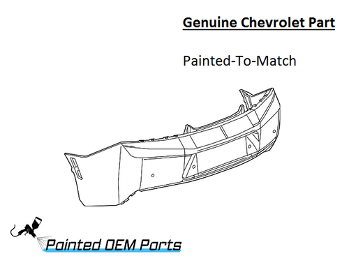 Painted 2016-2018 Chevrolet Camaro Rear Bumper Cover | Genuine OEM