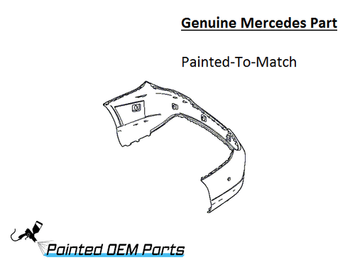 Painted 2014-2019 Mercedes CLA Class CLA250 Rear Bumper Cover | Genuine OEM