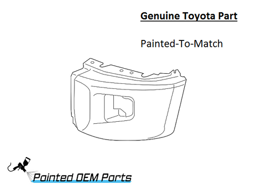 Painted 2014-2021 Toyota Tundra Front Bumper End Cap | Genuine OEM
