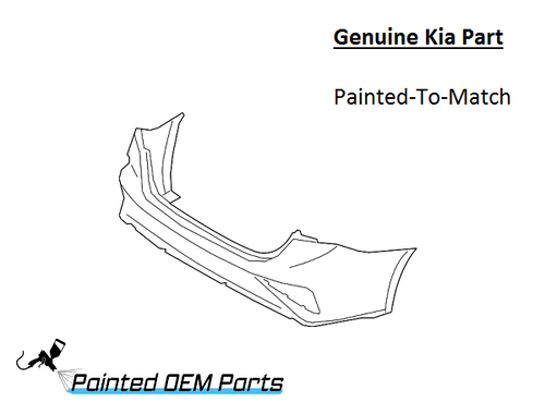 Painted 2019-2021 Kia Forte Rear Bumper Cover | Genuine OEM