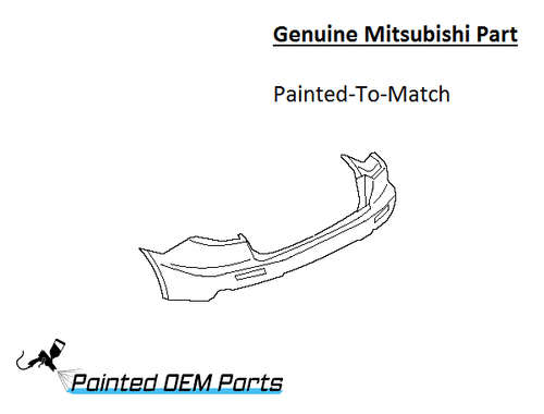 Painted 2008-2015 Mitsubishi Lancer Evolution Rear Bumper Cover ...
