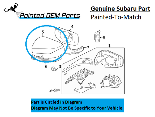 Painted 2020-2025 Subaru Legacy Side Mirror Cover | Genuine OEM