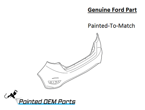 Painted 2014-2019 Ford Fiesta Rear Bumper Cover | Genuine OEM