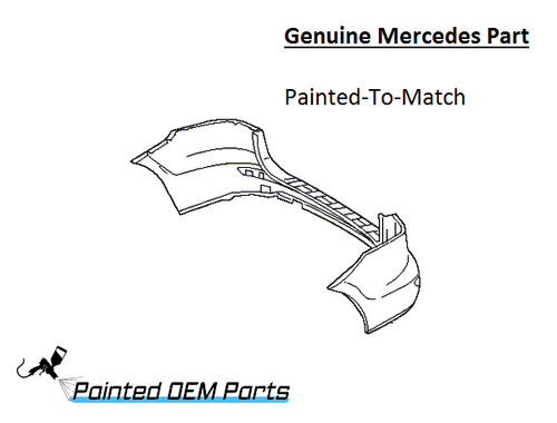 Painted 2012-2015 Mercedes ML250 ML350 ML400 ML550 Rear Bumper Cover