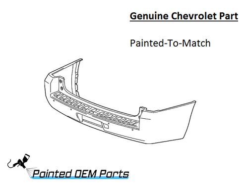 Painted 2015-2016 Chevrolet Suburban Rear Bumper Cover | Genuine OEM