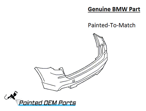 Painted 2011-2014 BMW X3 Rear Bumper Cover | Genuine OEM
