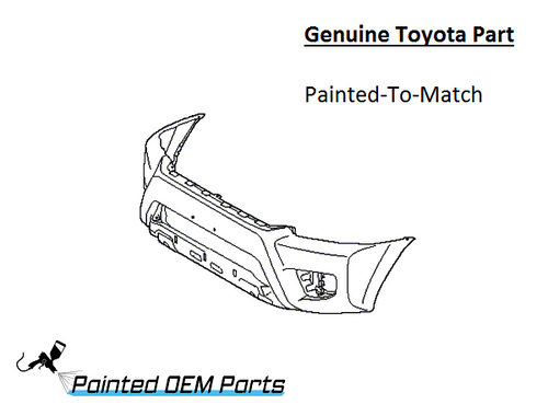 Painted 2012-2015 Toyota Tacoma Front Bumper Cover | Genuine OEM