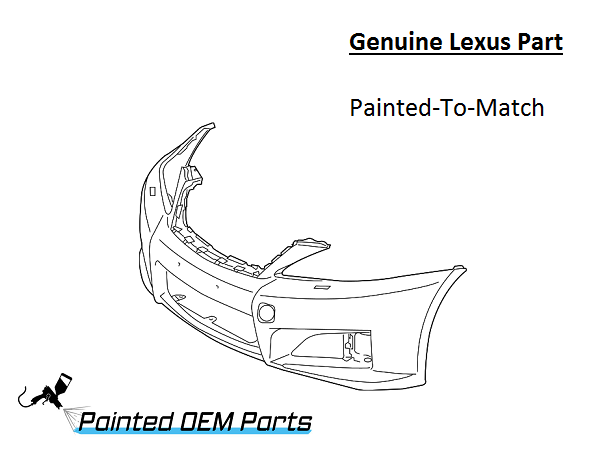 Painted 2008-2014 Lexus IS F ISF Front Bumper Cover | Genuine OEM