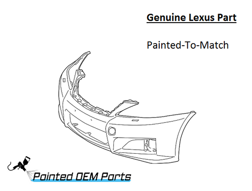 Painted 2008-2014 Lexus IS F ISF Front Bumper Cover | Genuine OEM