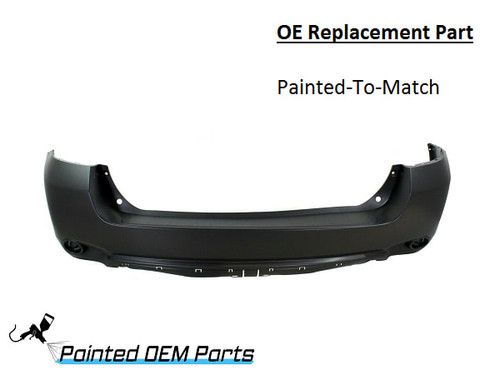 Painted 2008-2010 Toyota Highlander Rear Bumper Cover | OE Replacement