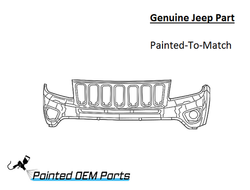 Painted 2011-2016 Jeep Compass Front Bumper Cover | Genuine OEM