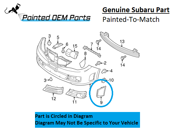 Painted 2008-2014 Subaru Impreza WRX Side Vent Cover | Genuine OEM